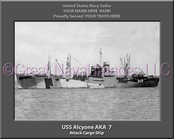 USS Alcyone AKA 7 : Personalized Navy Ship Photo ⋆ Great Naval Images LLC