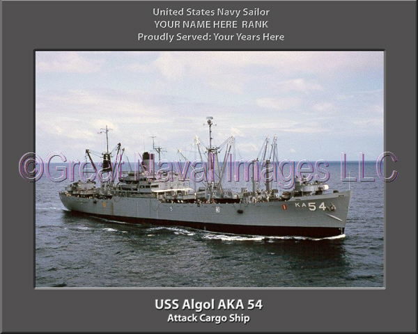 USS Algol AKA 54 : Personalized Navy Ship Photo 2 ⋆ Great Naval Images LLC