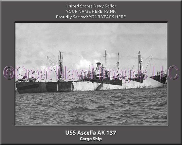 USS Ascella AK 137 : Personalized Navy Ship Photo ⋆ Great Naval Images LLC