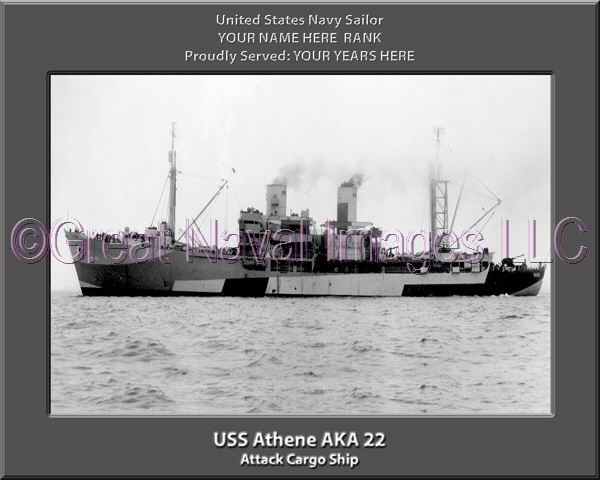 USS Athene AKA 22 : Personalized Navy Ship Photo ⋆ Great Naval Images LLC