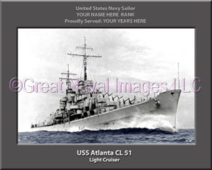 USS Atlanta CL 51 : Personalized Navy Ship Photo ⋆ Great Naval Images LLC.