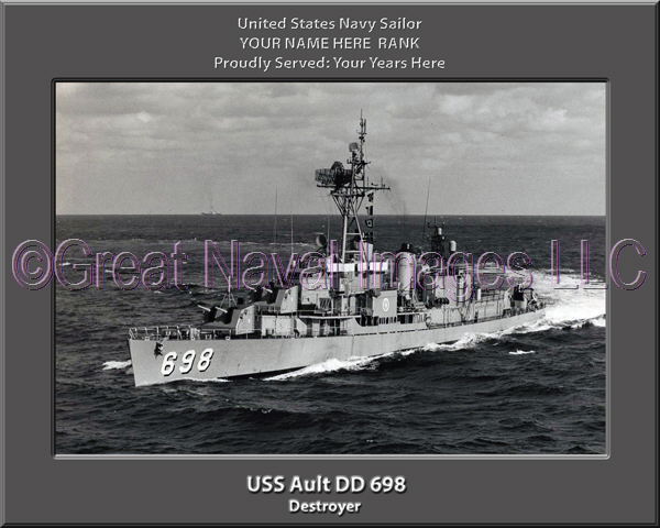 USS Ault DD 698 : Personalized Navy Ship Photo 2 ⋆ Great Naval Images LLC