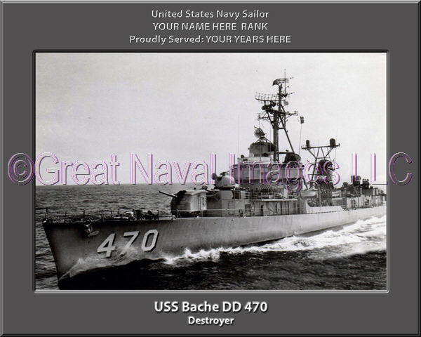 USS Bache DD 470 : Personalized Navy Ship Photo 2 ⋆ Great Naval Images LLC