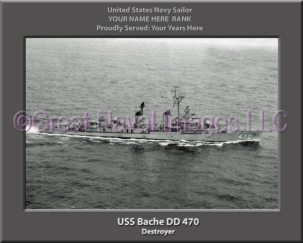 USS Bache DD 470 : Personalized Navy Ship Photo ⋆ Great Naval Images LLC