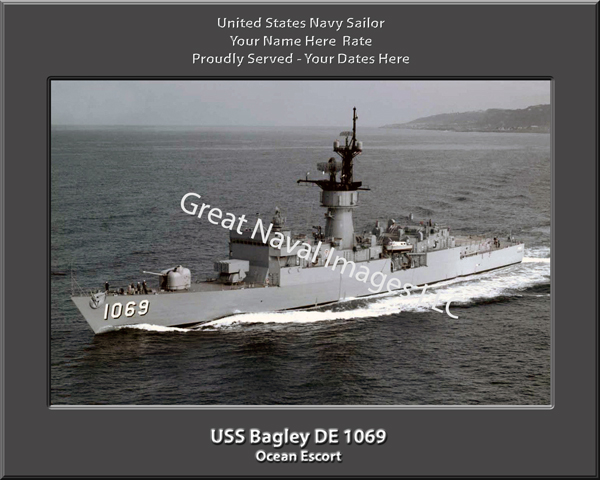USS Bagley DE 1069 : Personalized Navy Ship Photo ⋆ Great Naval Images LLC.