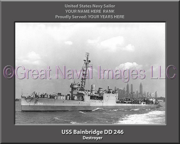 USS Bainbridge DD 246 : Personalized Navy Ship Photo ⋆ Great Naval ...