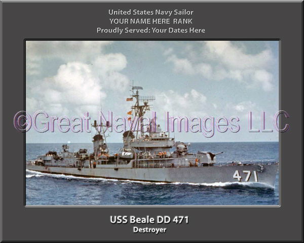 USS Beale DD 471 : Personalized Navy Ship Photo 2 ⋆ Personalized US ...