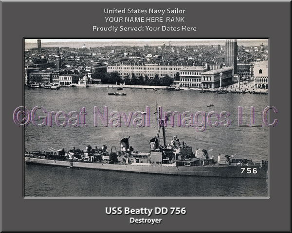 USS Beatty DD 756 : Personalized Navy Ship Photo ⋆ Great Naval Images LLC
