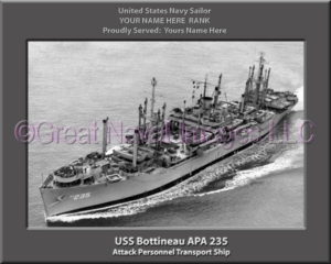 USS Bottineau APA 235 : Personalized Navy Ship Photo 2 ⋆ Great Naval ...