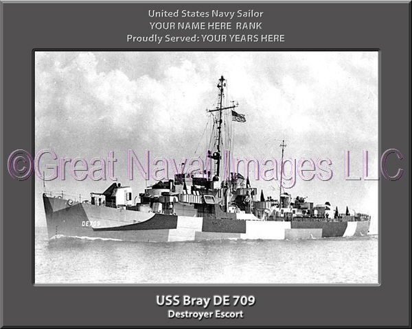 USS Bray DE 709 : Personalized Navy Ship Photo ⋆ Great Naval Images LLC