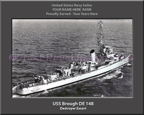 USS Brough DE 148 : Personalized Navy Ship Photo ⋆ Great Naval Images LLC