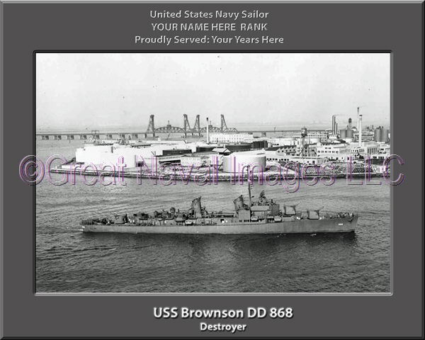 USS Brownson DD 868 : Personalized Navy Ship Photo ⋆ Great Naval Images LLC