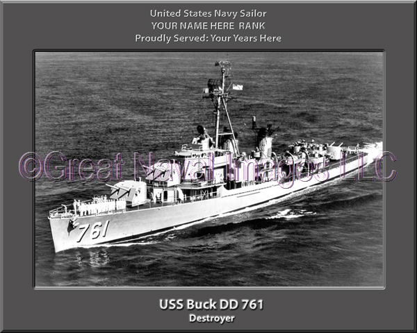 USS Buck DD 761 : Personalized Navy Ship Photo ⋆ Personalized US Navy ...