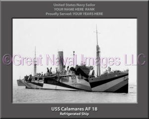 USS Calamares AF 18 : Personalized Ship Photo ⋆ Great Naval Images LLC