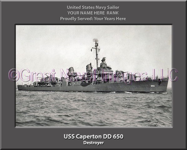 USS Caperton DD 650 : Personalized Navy Ship Photo ⋆ Great Naval Images LLC