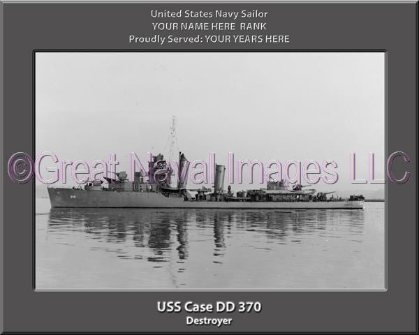 USS Case DD 370 : Personalized Navy Ship Photo 2 ⋆ Great Naval Images LLC