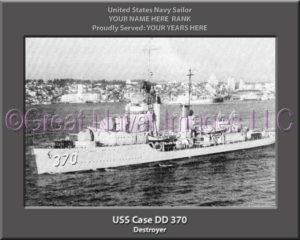 USS Case DD 370 : Personalized Navy Ship Photo ⋆ Great Naval Images LLC