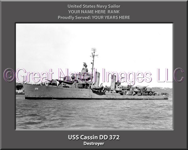 USS Cassin DD 372 : Personalized Navy Ship Photo 2 ⋆ Great Naval Images LLC