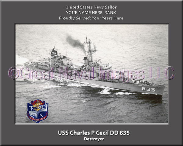 USS Charles P Cecil DD 835 : Personalized Navy Ship Photo ⋆ Great Naval ...