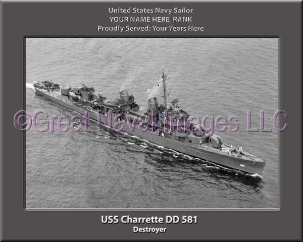 USS Charrette DD 581 : Personalized Navy Ship Photo ⋆ Great Naval ...