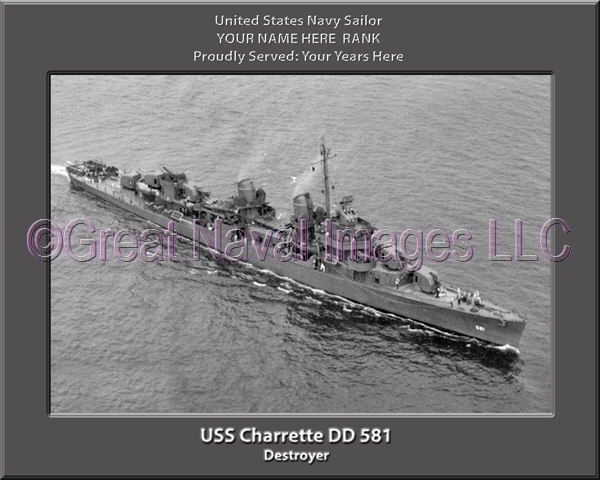 USS Charrette DD 581 : Personalized Navy Ship Photo ⋆ Great Naval ...