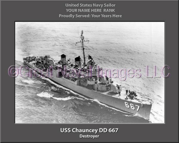 USS Chauncey DD 667 : Personalized Navy Ship Photo ⋆ Great Naval Images ...