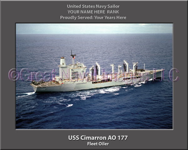 USS Cimarron AO 177 : Personalized Navy Ship Photo ⋆ Great Naval Images LLC