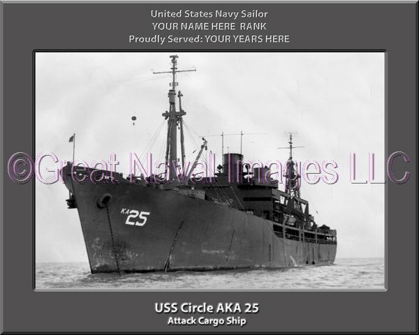 USS Circle AKA 25 : Personalized Navy Ship Photo ⋆ Great Naval Images LLC