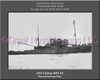 USS Clamp ARS 33 : Personalized Navy Ship Photo ⋆ Great Naval Images LLC
