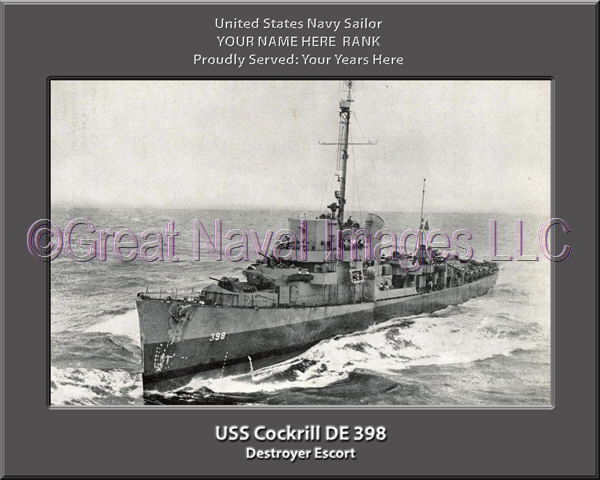 USS Cockrill DE 398 : Personalized Navy Ship Photo ⋆ Great Naval Images LLC