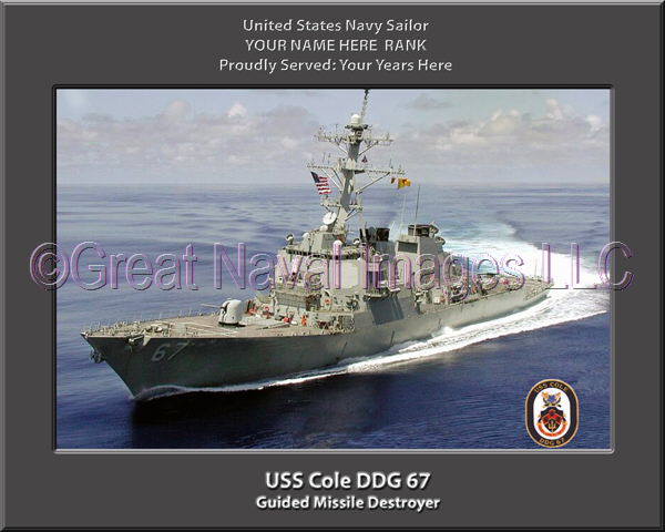 USS Cole DDG 67 : Personalized Navy Ship Photo ⋆ Great Naval Images LLC