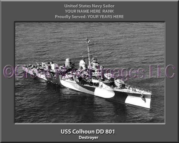 USS Colhoun DD 801 : Personalized Navy Ship Photo ⋆ Great Naval Images LLC
