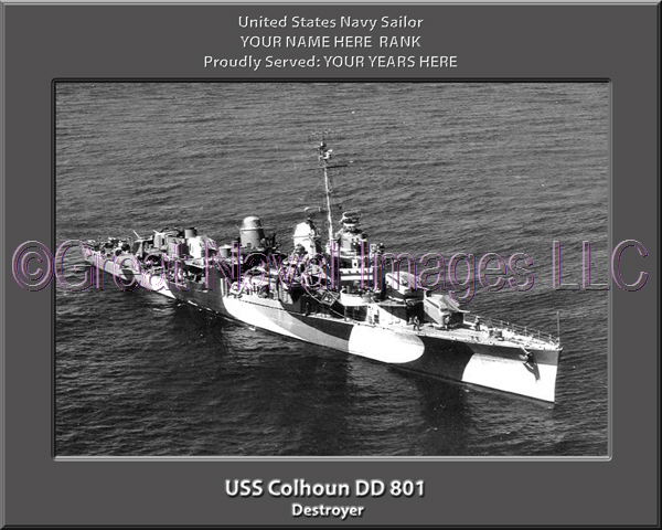 USS Colhoun DD 801 : Personalized Navy Ship Photo ⋆ Great Naval Images LLC