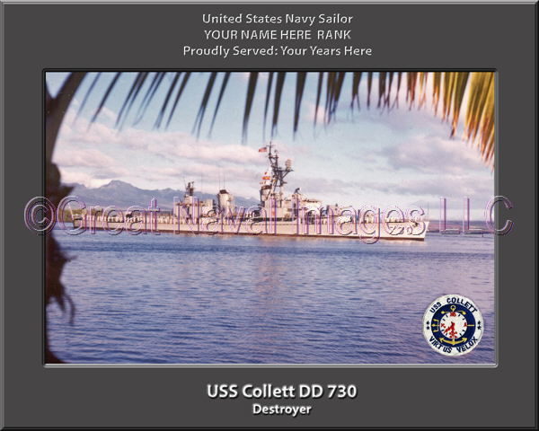 USS Collett DD 730 : Personalized Navy Ship Photo ⋆ Great Naval Images LLC.