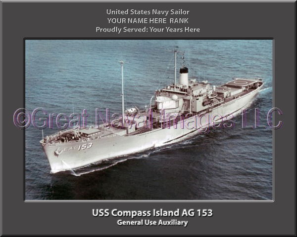 USS Compass Island AG 53 : Personalized Navy Ship Photo ⋆ Great Naval ...