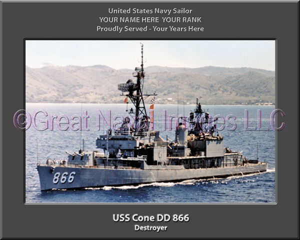 USS Cone DD 866 : Personalized Navy Ship Photo 2 ⋆ Great Naval Images LLC