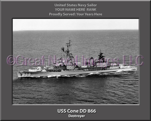 USS Cone DD 866 : Personalized Navy Ship Photo ⋆ Great Naval Images LLC