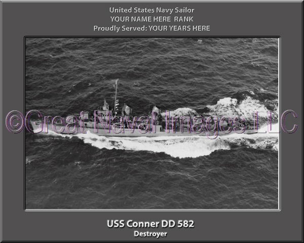 USS Conner DD 582 : Personalized Navy Ship Photo ⋆ Great Naval Images LLC
