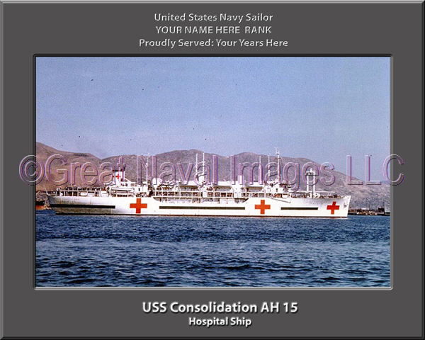 USS Consolidation AH 15 : Personalized Navy Ship Photo ⋆ Personalized ...