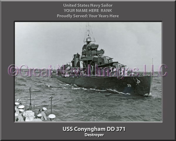 USS Conyngham DD 371 : Personalized Navy Ship Photo ⋆ Great Naval Images LLC