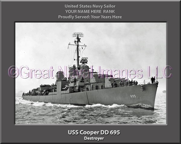 USS Cooper DD 695 : Personalized Navy Ship Photo ⋆ Great Naval Images LLC