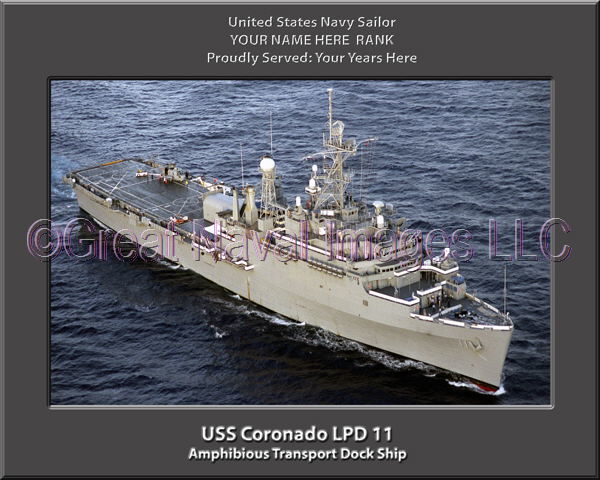 USS Coronado LPD 11 : Personalized Navy Ship Photo ⋆ US Navy Veteran ...