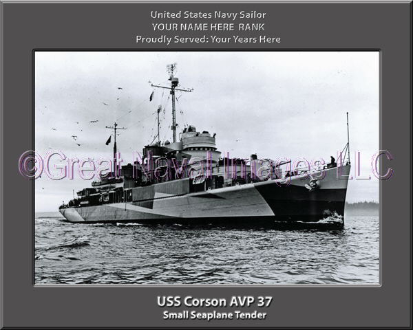 USS Corson AVP 37 : Personalized Navy Ship Photo ⋆ Great Naval Images LLC.