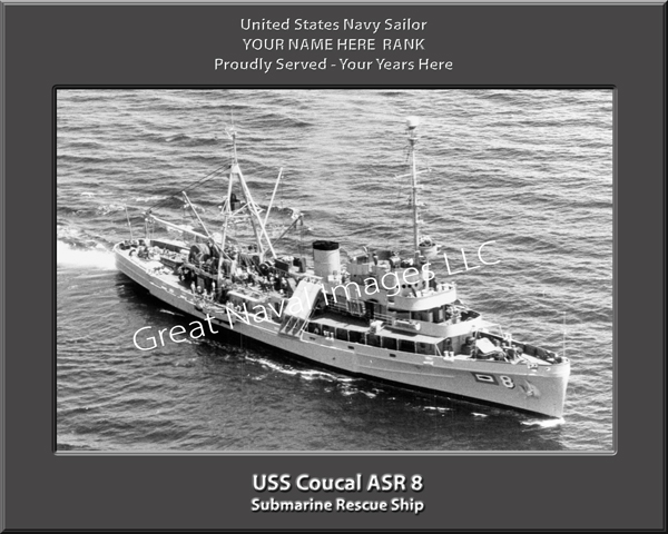 USS Coucal ASR 8 : Personalized Navy Ship Photo ⋆ Great Naval Images LLC
