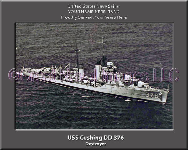 USS Cushing DD 376 : Personalized Navy Ship Photo ⋆ Personalized US ...