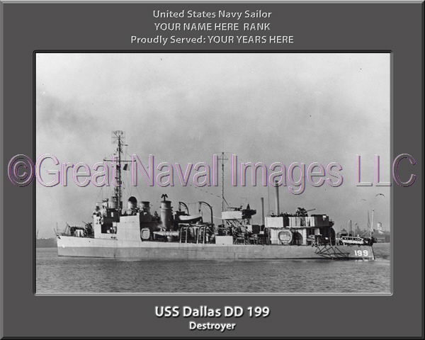 USS Dallas DD 199 : Personalized Navy Ship Photo ⋆ Personalized US Navy ...