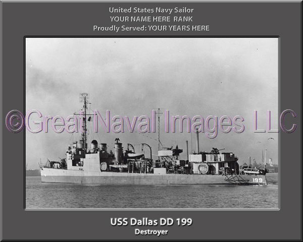 USS Dallas DD 199 : Personalized Navy Ship Photo ⋆ Personalized US Navy ...