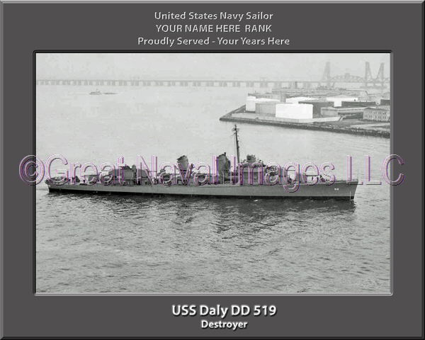 USS Daly DD 519 : Personalized Navy Ship Photo ⋆ Personalized US Navy ...