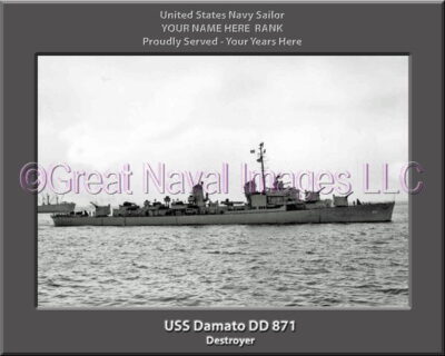 USS Damato DD 871 : Personalized Navy Ship Photo ⋆ Great Naval Images LLC