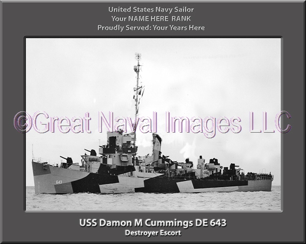 USS Daman M Cummings DE 643 : Personalized Navy Ship Photo ⋆ Great ...